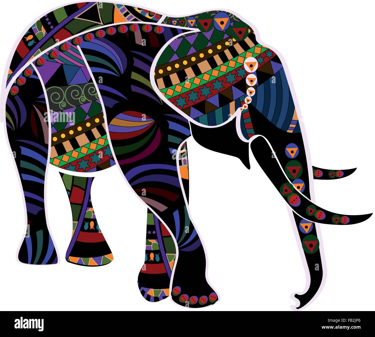 Tribal African Elephant Drawing