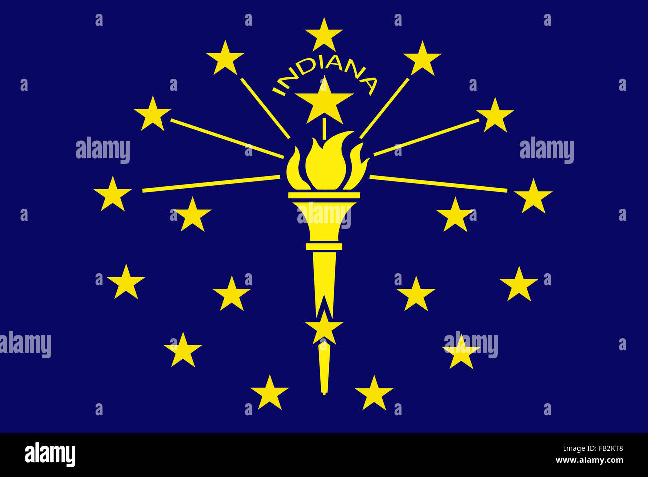 The state flag of India a US state in the Midwestern States Stock Photo ...