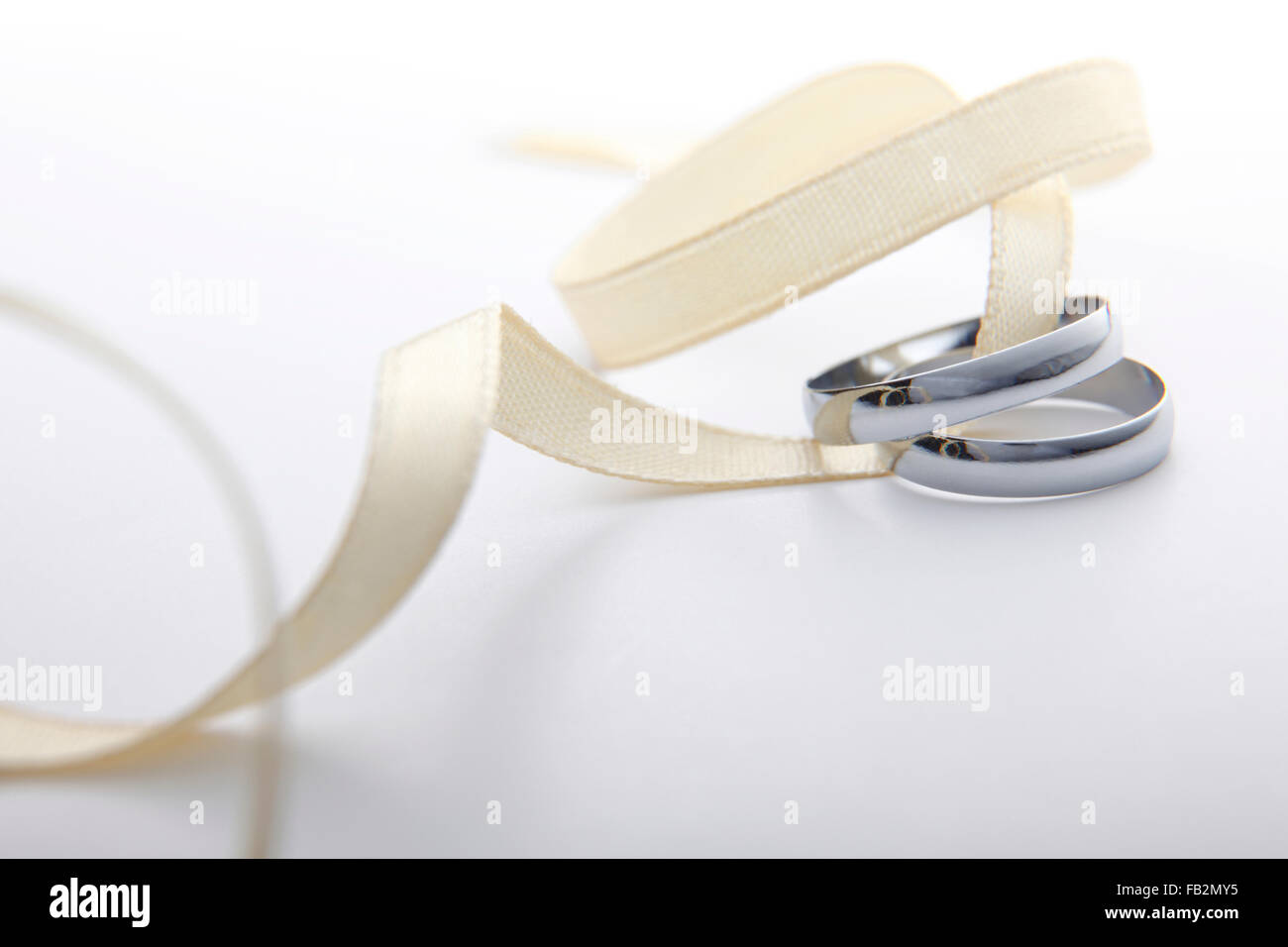 stock image of the rings and ribbon Stock Photo - Alamy