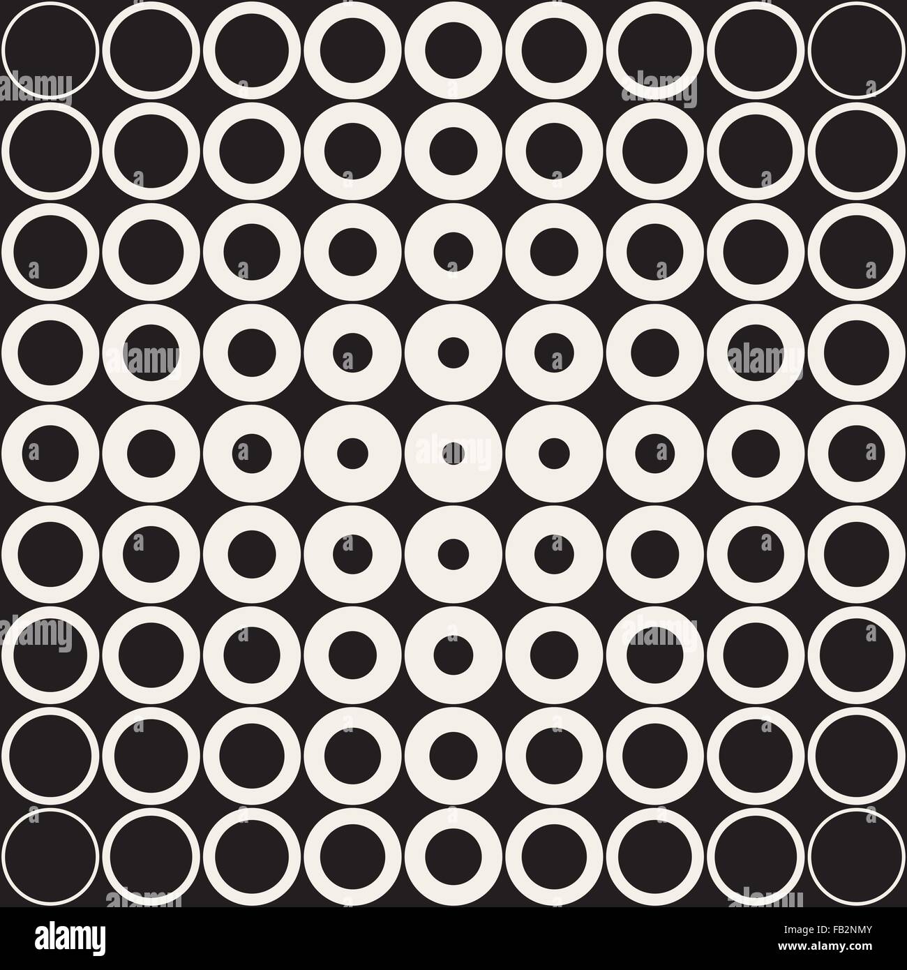 Vector Seamless Black and White Grid of Circles with Fading Outlines ...