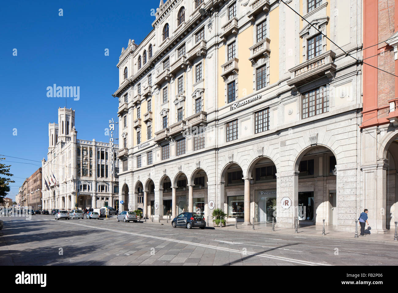Cagliari, Via Roma, Palazzo di Città Stock Photo - Alamy