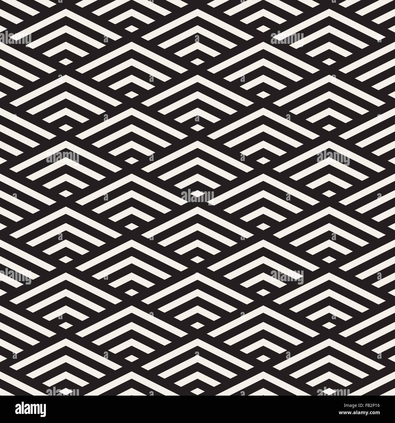 Vector Seamless Black and White Rhombus Grid Isometric Stripes Pattern ...