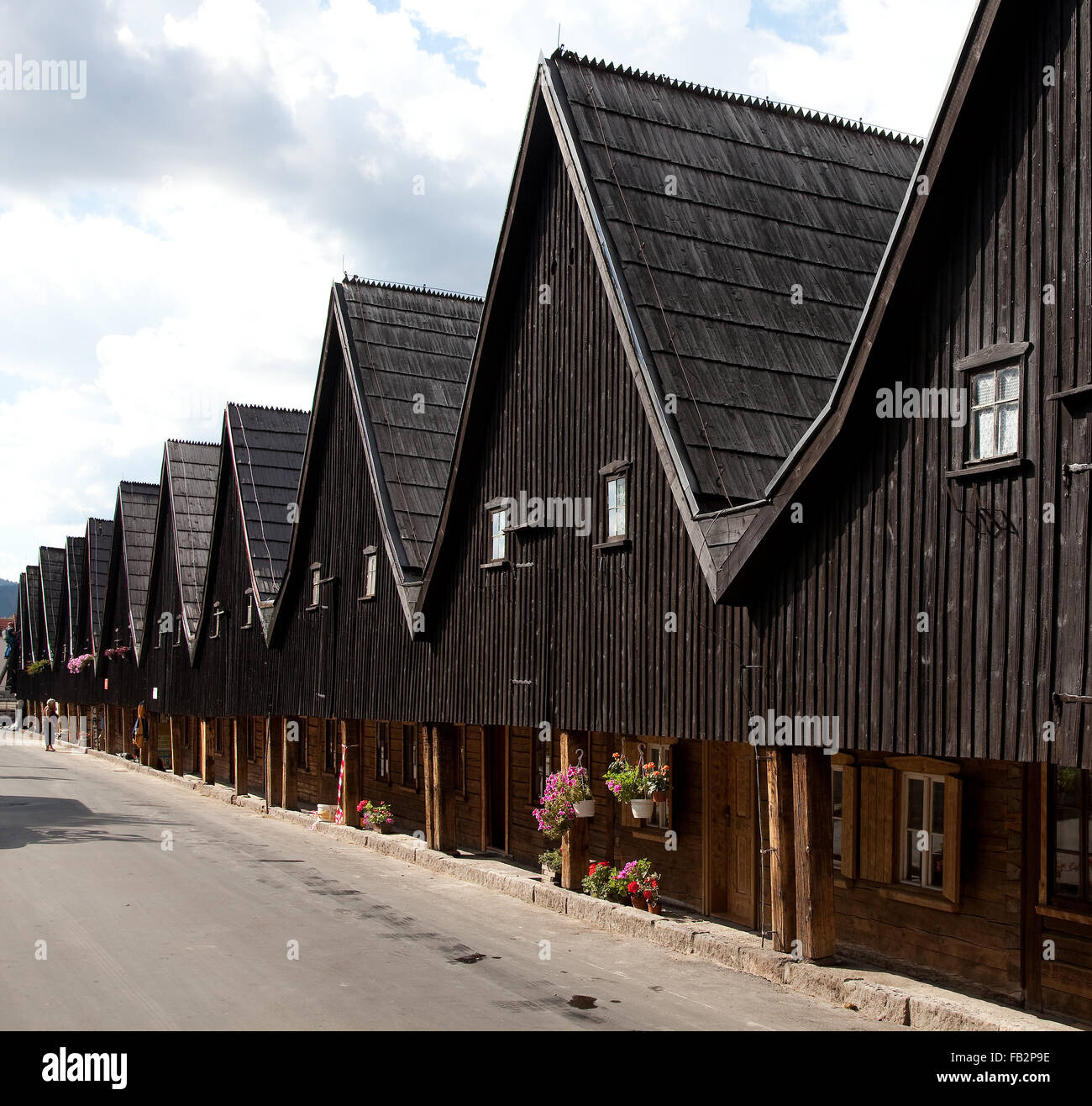 Chelmsko Slaskie Schömberg, Leineweberhäuser ZWÖLF APOSTEL Stock Photo ...