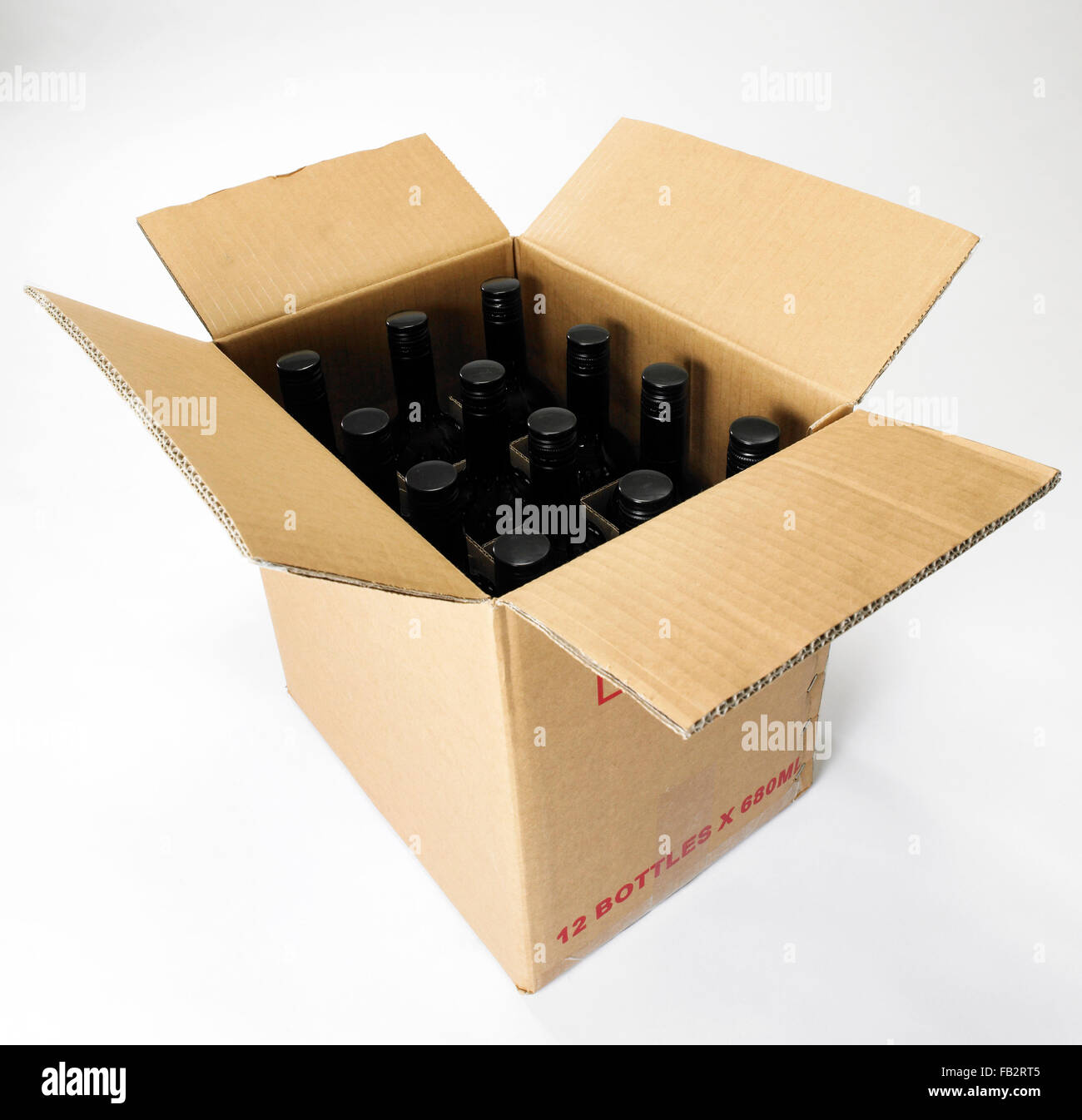 box of wine on the plain background Stock Photo - Alamy