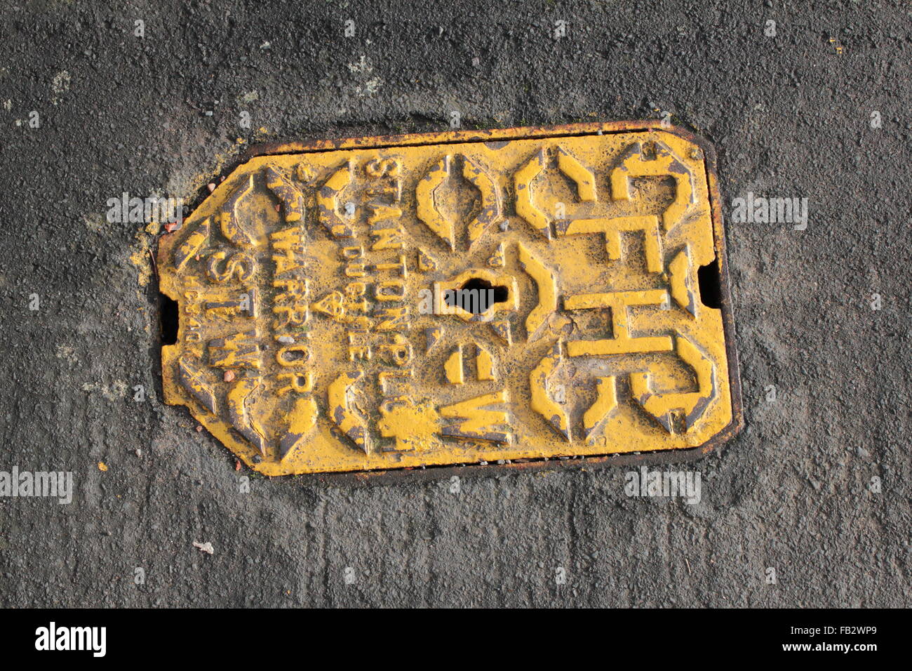 Yellow industrial control cover for utility's Stock Photo - Alamy
