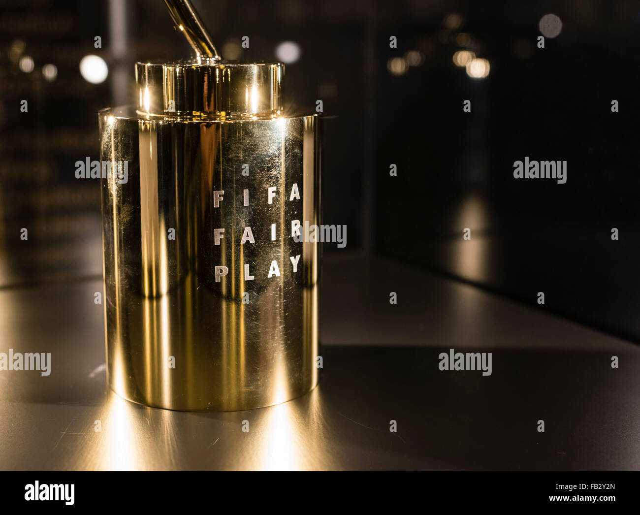 Socket of the FIFA "Fair Play Award" trophy Stock Photo - Alamy