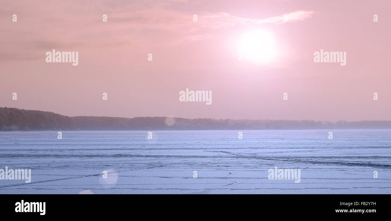 Beautiful frozen sea landscape in winter time Stock Photo - Alamy