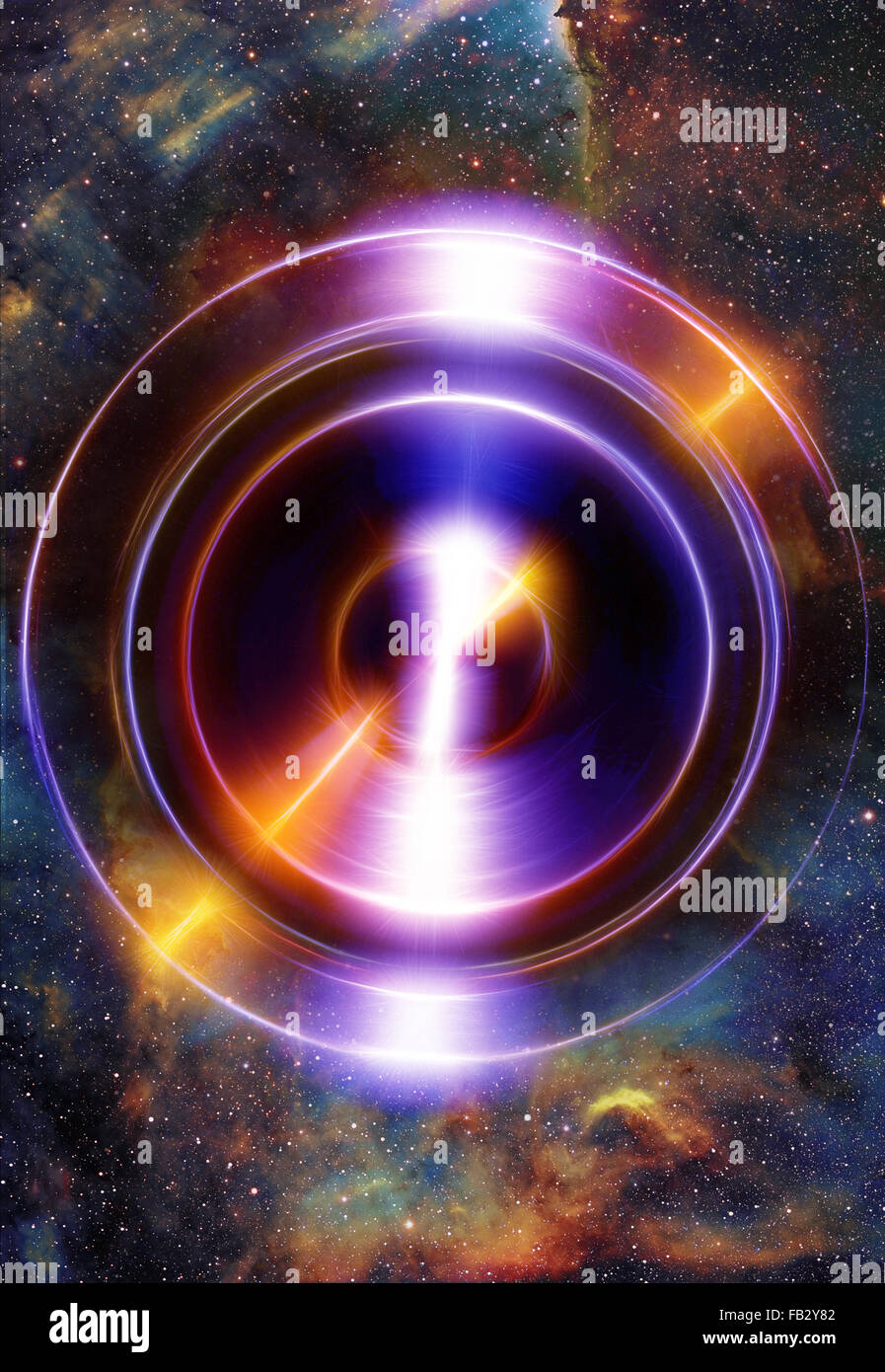 Audio music Speaker in space. Cosmic space and stars, abstract cosmic ...