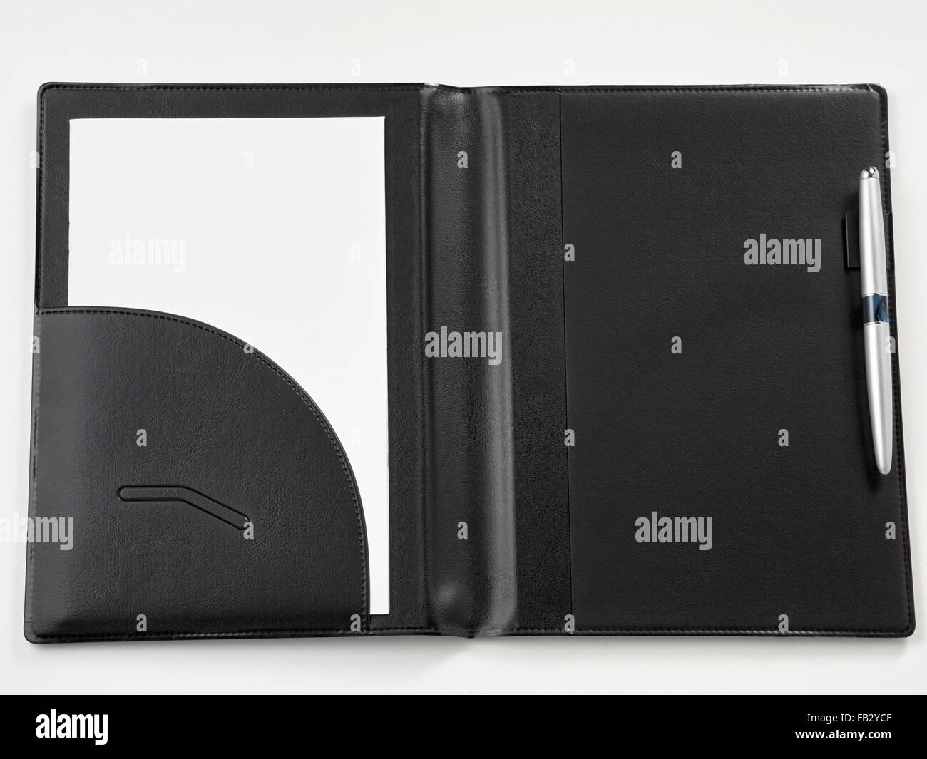 blank a4 folder with paper and pen Stock Photo - Alamy