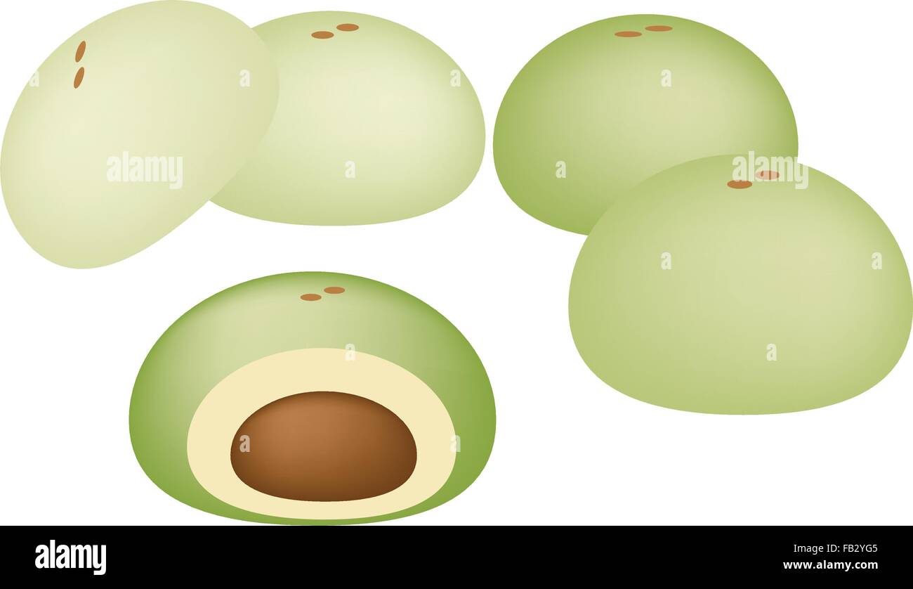 Japanese food daifuku Stock Vector Images - Alamy