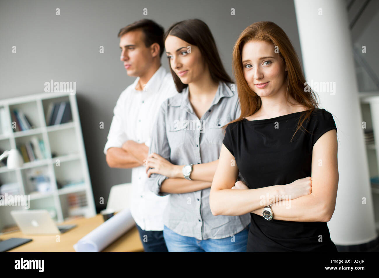 Young people in the office Stock Photo - Alamy