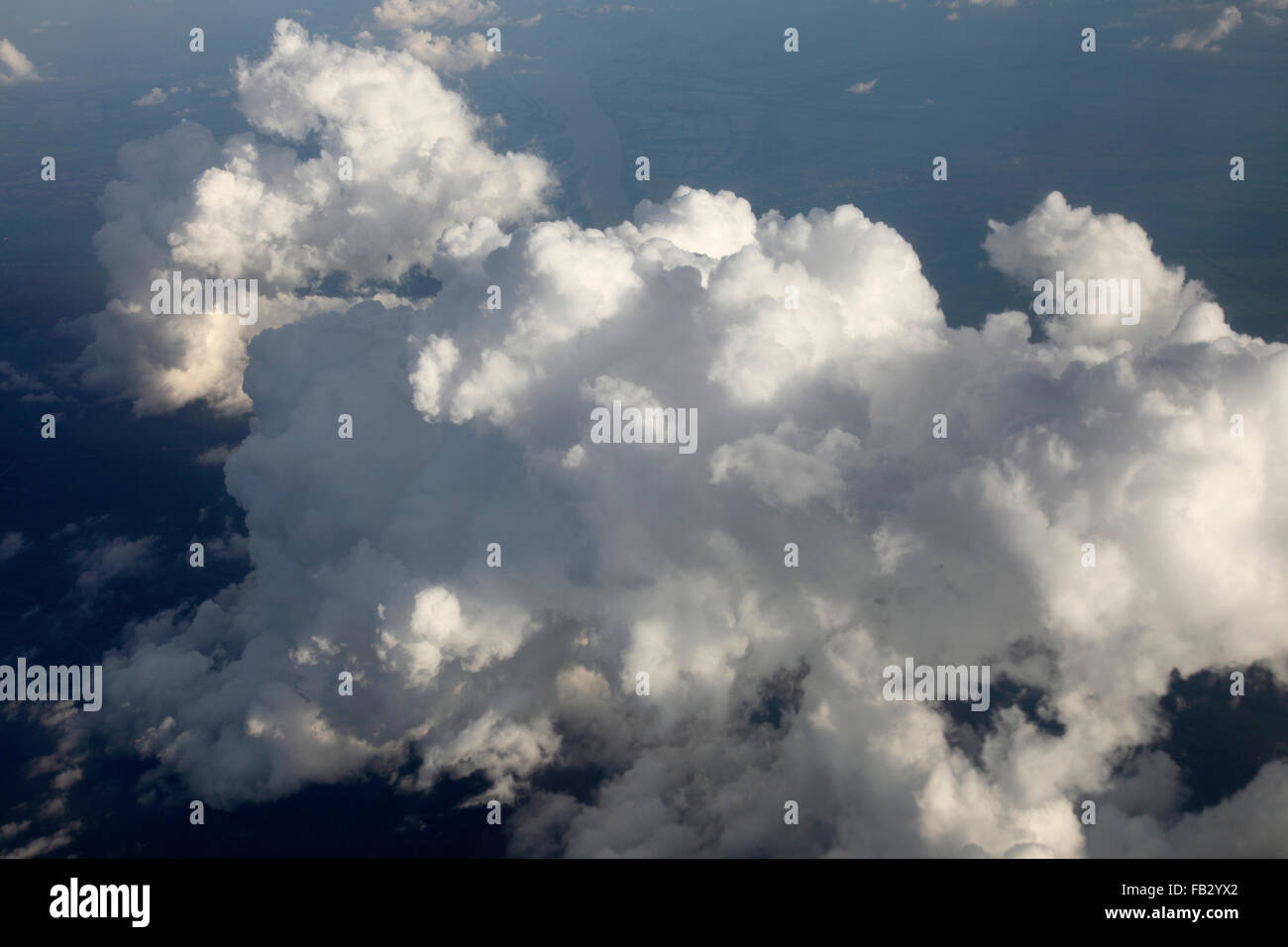 Storm clouds View from airplane window Stock Photo - Alamy