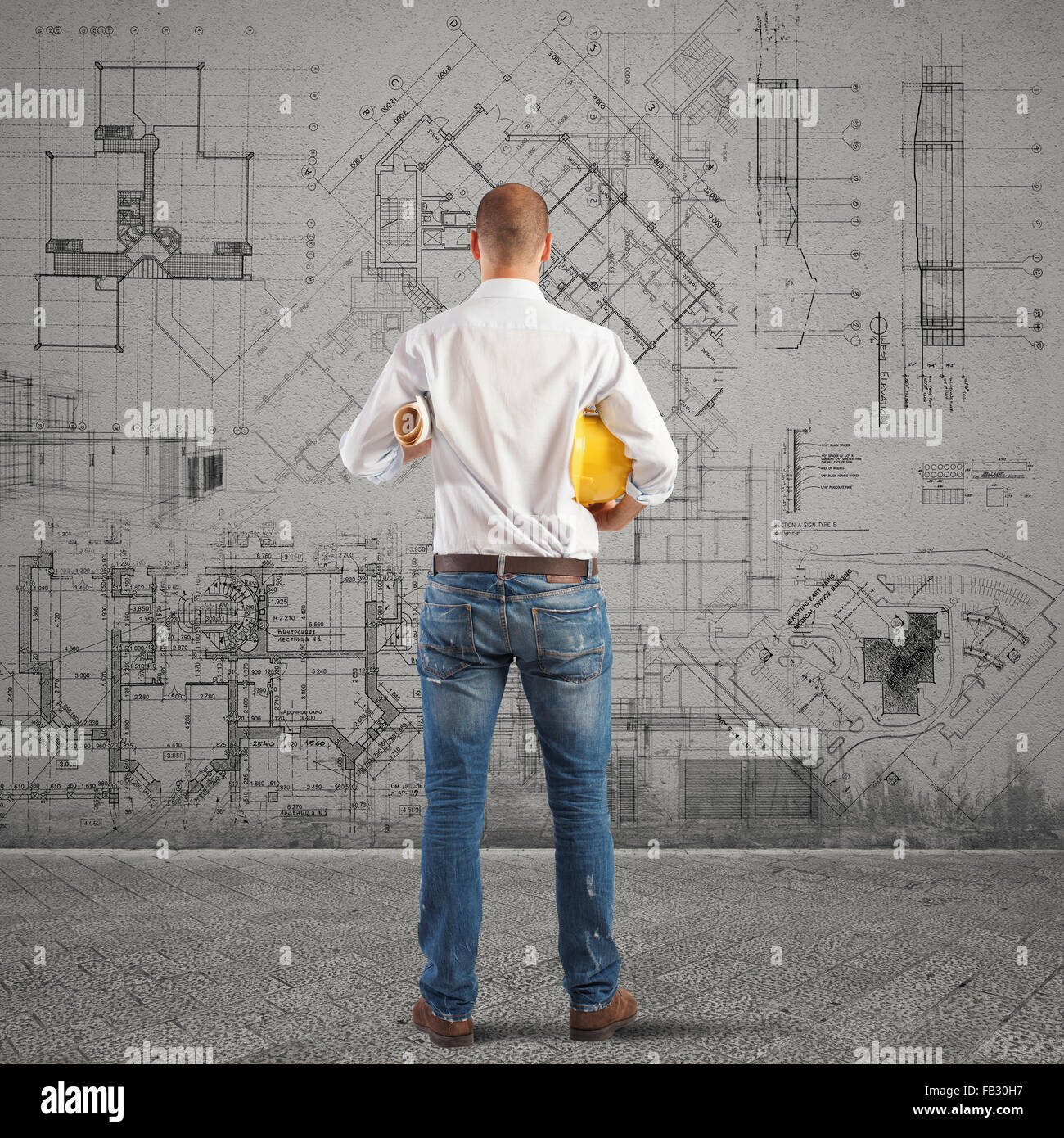 Projects of a building Stock Photo - Alamy