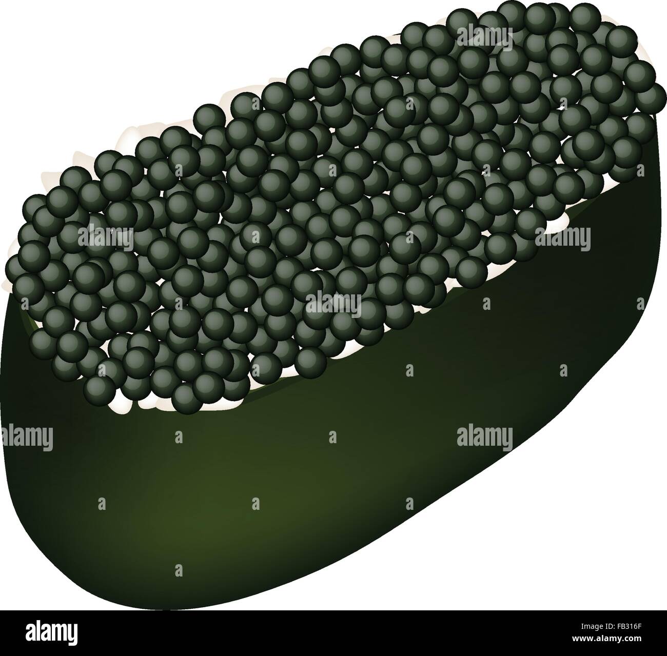 Black tobiko Stock Vector Images - Alamy
