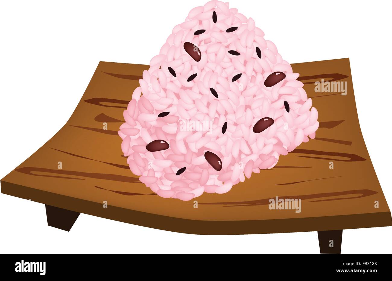 Traditional Japanese Cuisine, Sekihan Onigiri or Sticky Rice Steamed ...