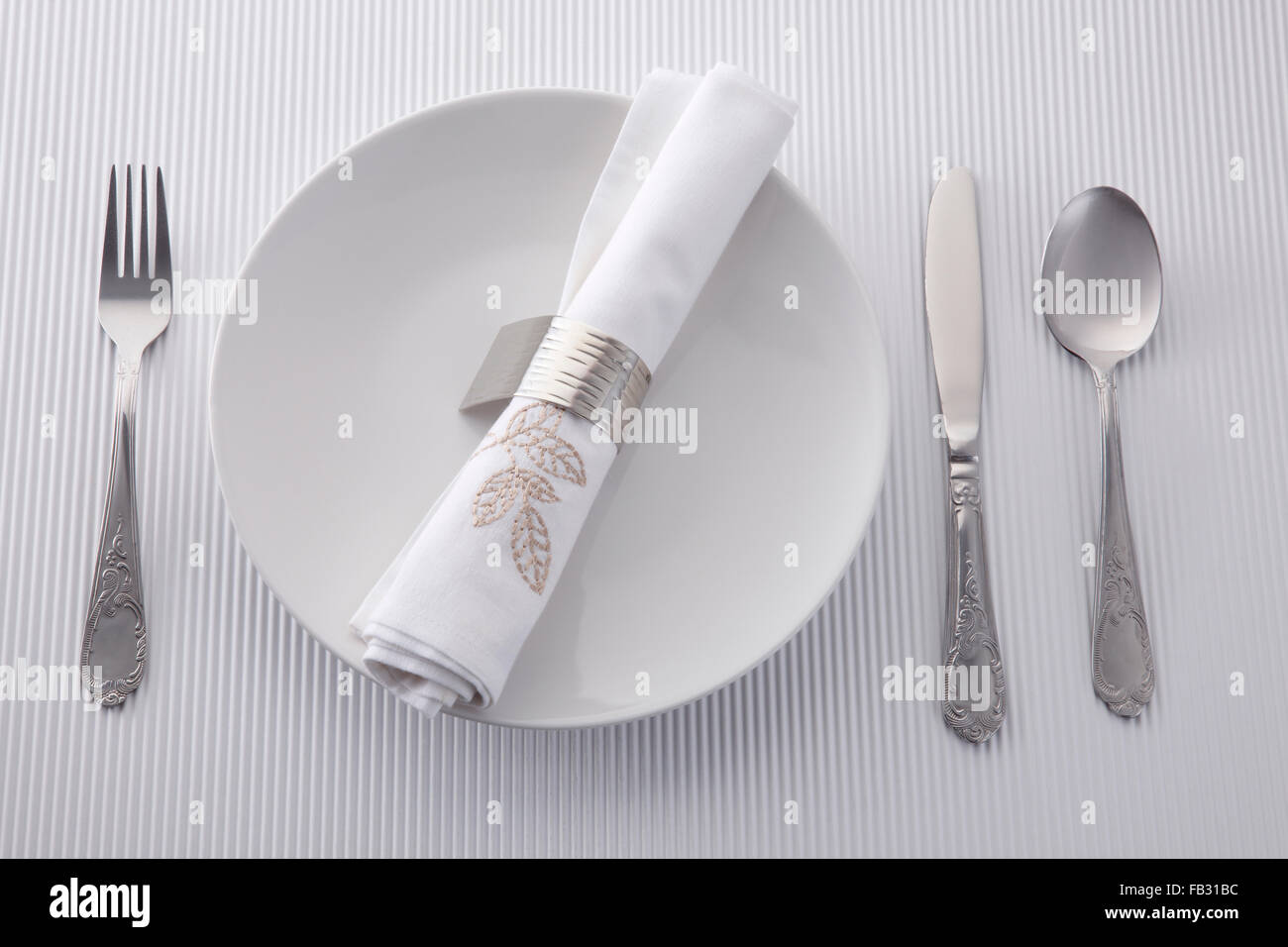 table setting -fork,spoon and knife Stock Photo - Alamy