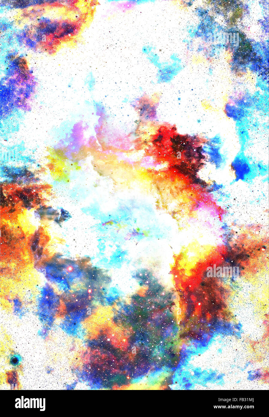 Nebula, Cosmic space and stars, blue cosmic abstract background ...