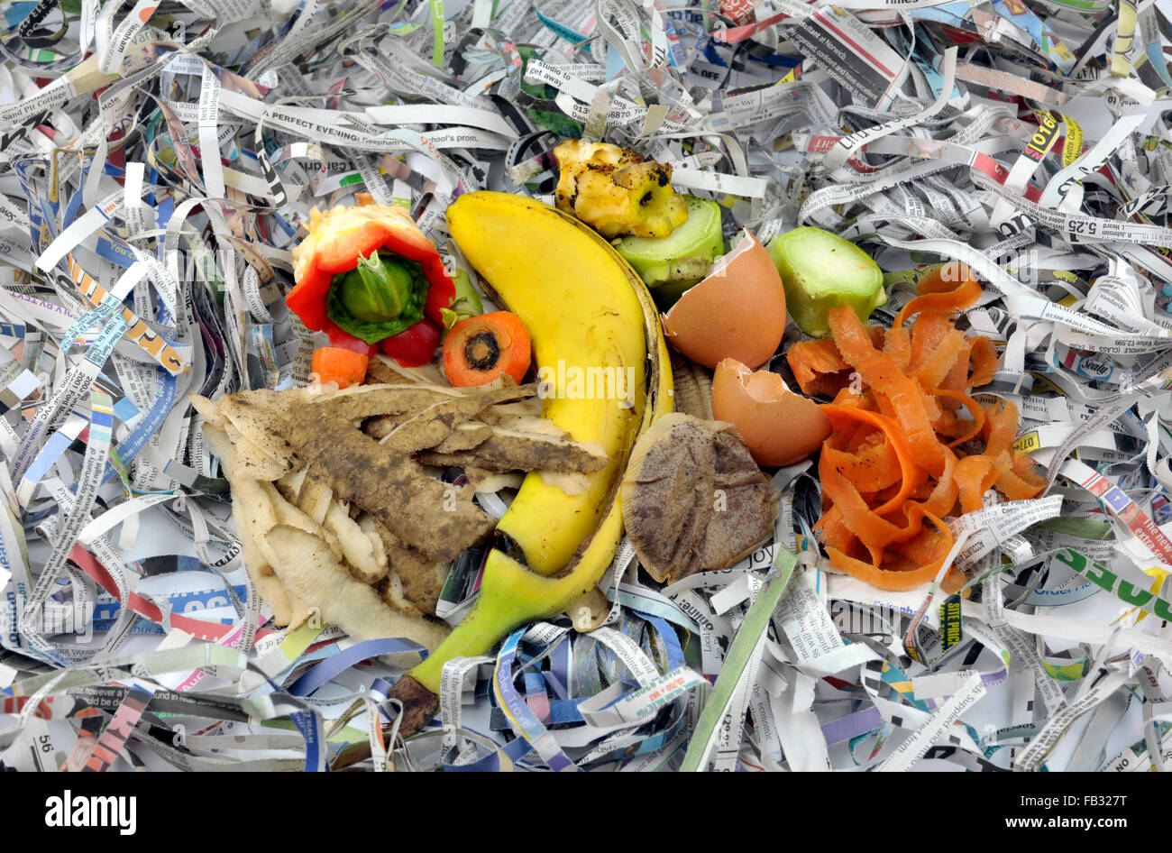 Composting materials comprising fruit and vegetable kitchen food waste ...