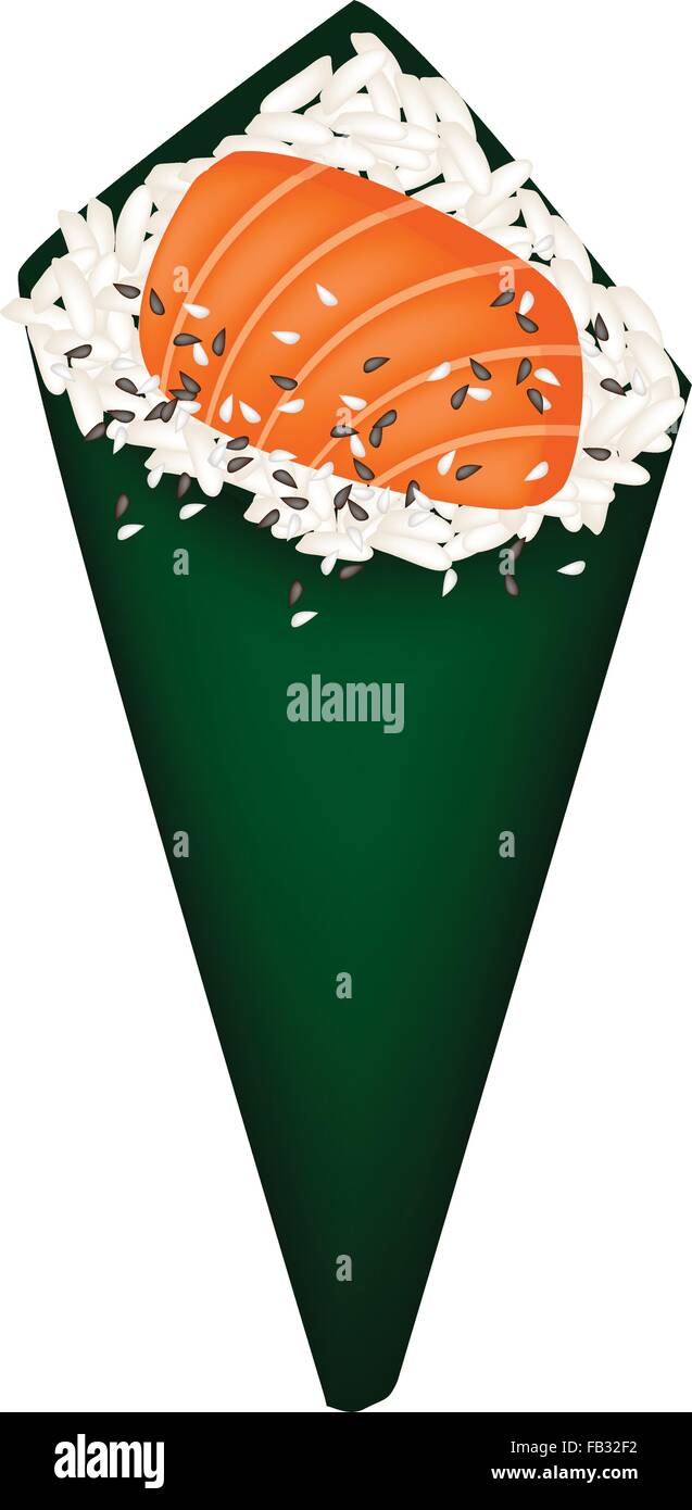 Uramaki maki sushi with sesame Stock Vector Images - Alamy