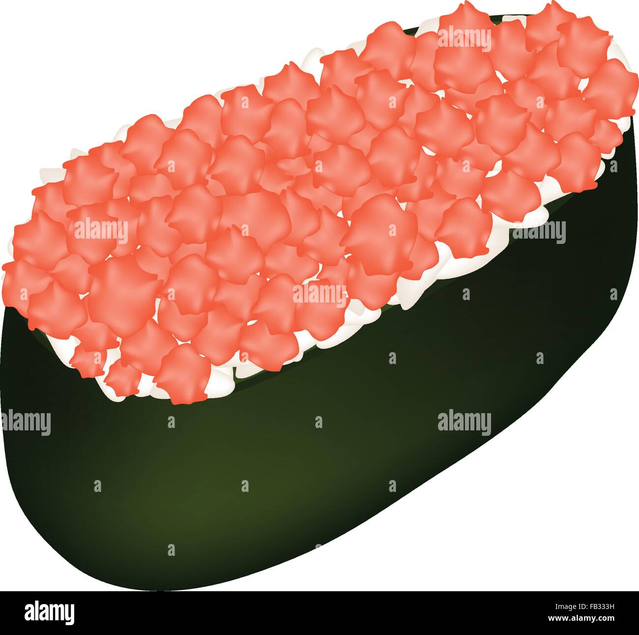 Japanese Cuisine, Illustration of Fresh Negitoro or Minced Tuna Sushi ...