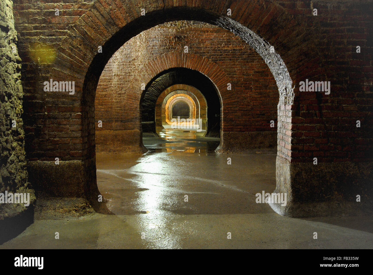 Italy Marche Fermo Roman cisterns (I sec. d.C Stock Photo - Alamy