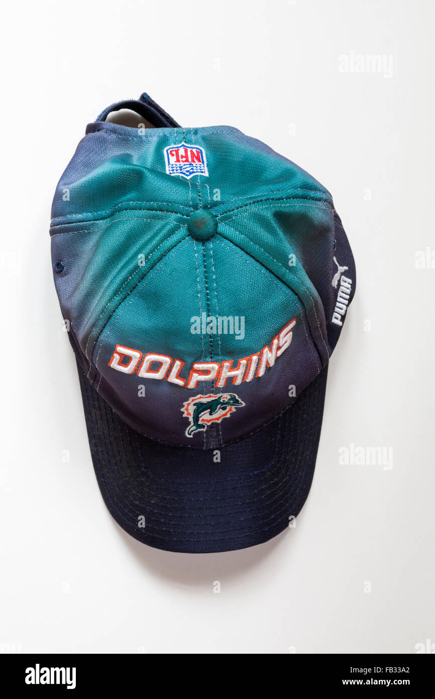 Dolphins baseball cap isolated on white background Stock Photo - Alamy