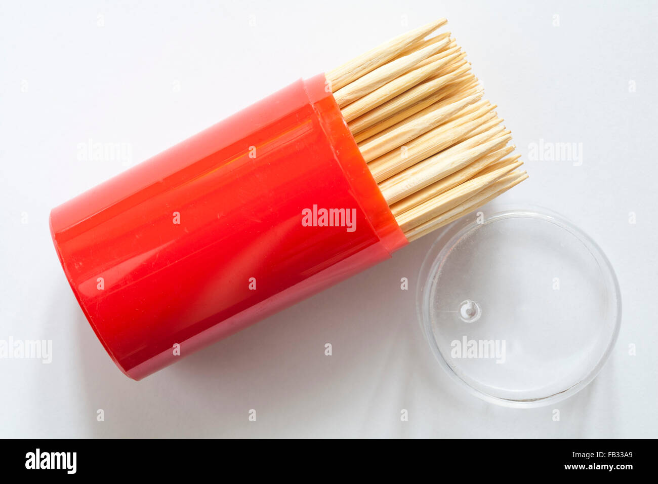 red container filled with cocktail sticks cocktail skewers with lid ...