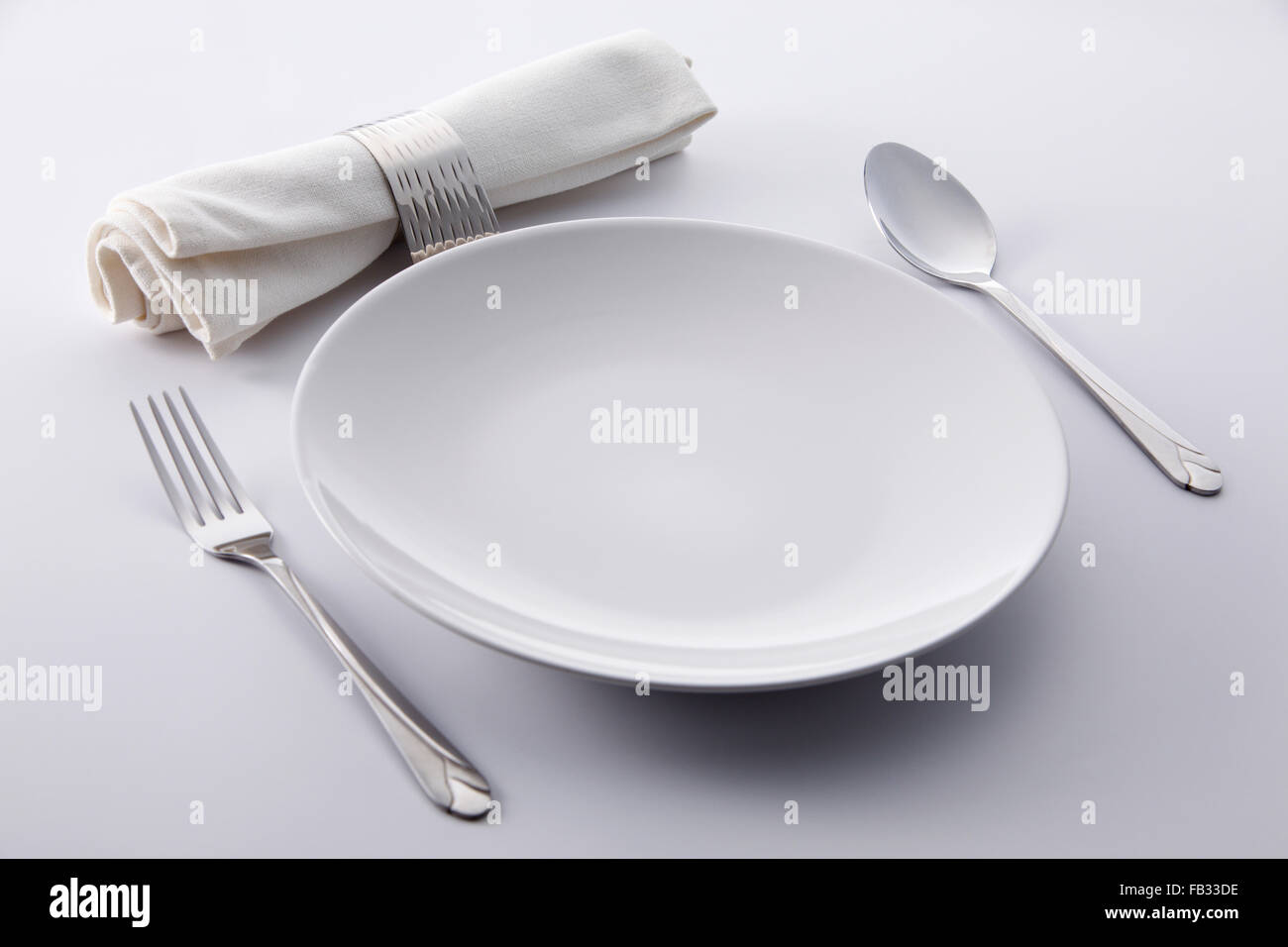 table setting of the fork and spoon Stock Photo - Alamy