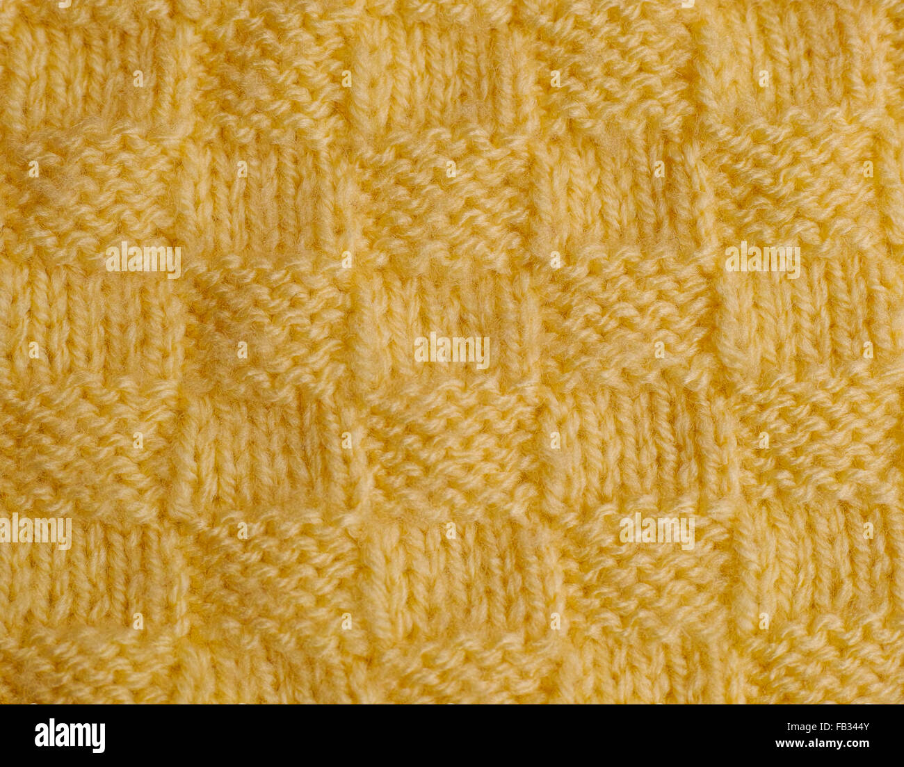 Yellow hand knitted texture. Close-up Stock Photo - Alamy