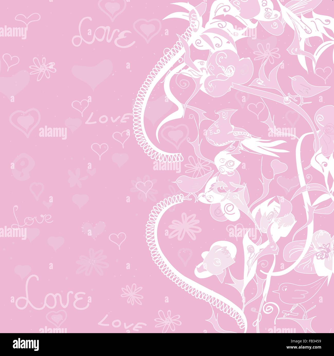 Love And Flowers Background Stock Vector Image & Art - Alamy