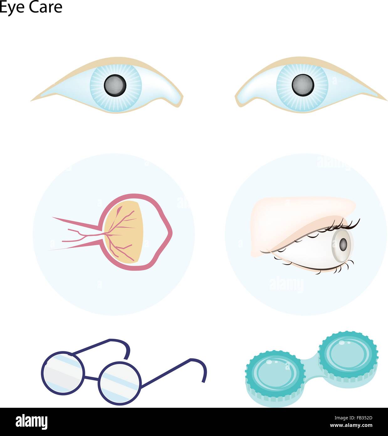 Ophthalmology Concept, Illustration of Take Care of The Eye with ...