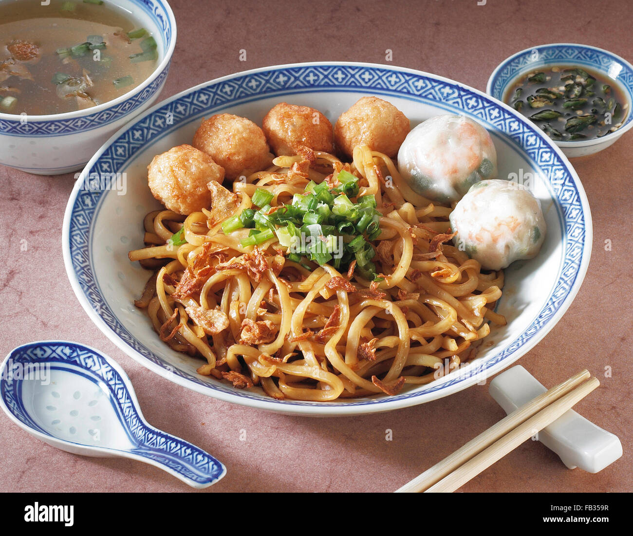 A bowl of mixed noodles Stock Photo - Alamy