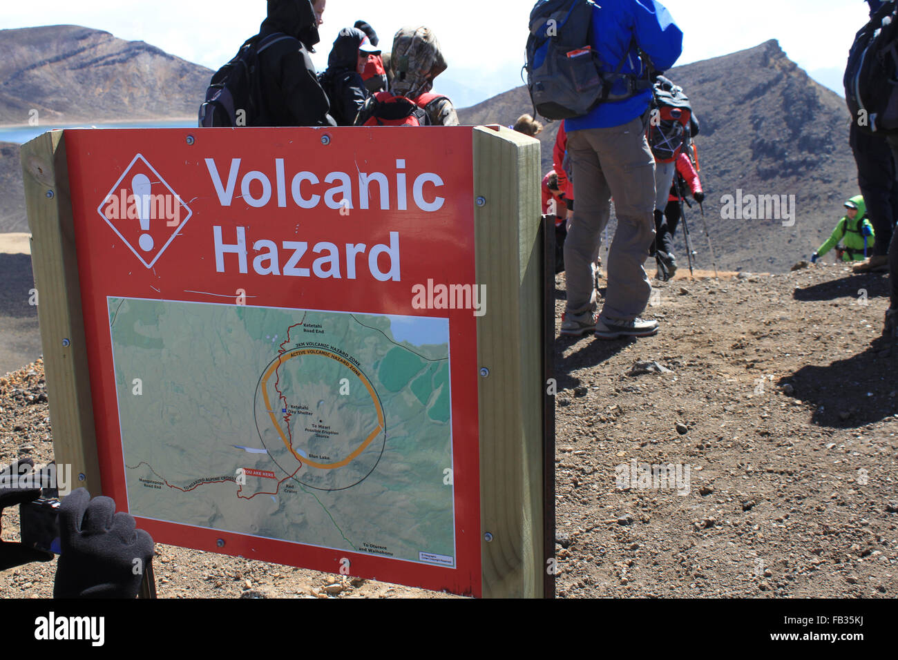 Volcanic hazard zone, Tongariro National Park, New Zealand Stock Photo ...
