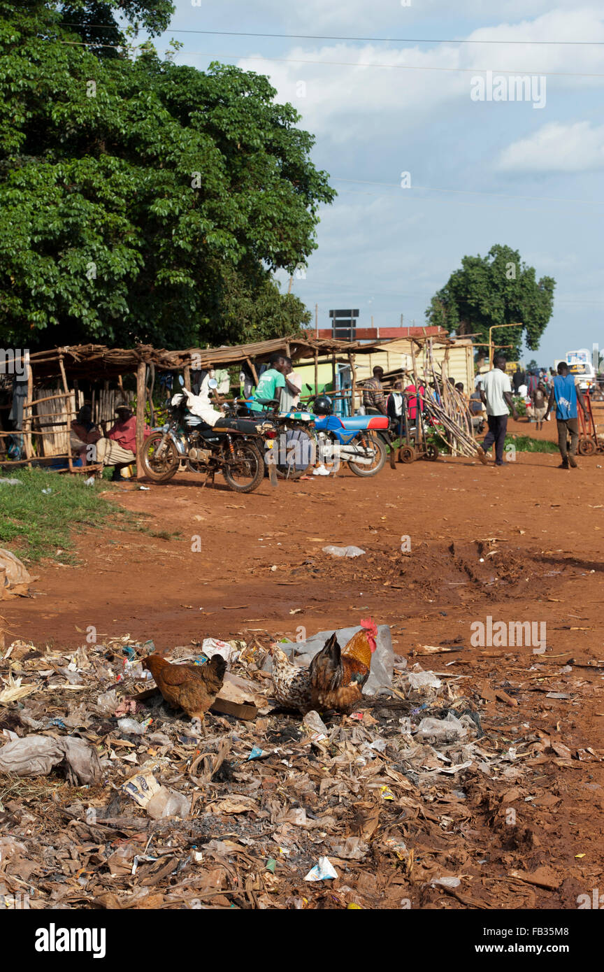 Busy border town of Bumala in Kenya, near the border with Uganda Stock ...