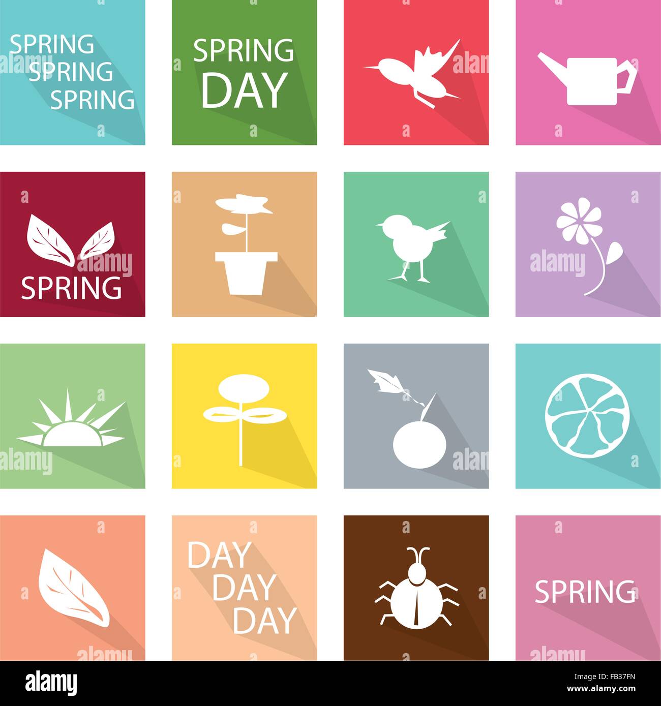 Illustration Collection of Spring Season Icons, The Season Between ...