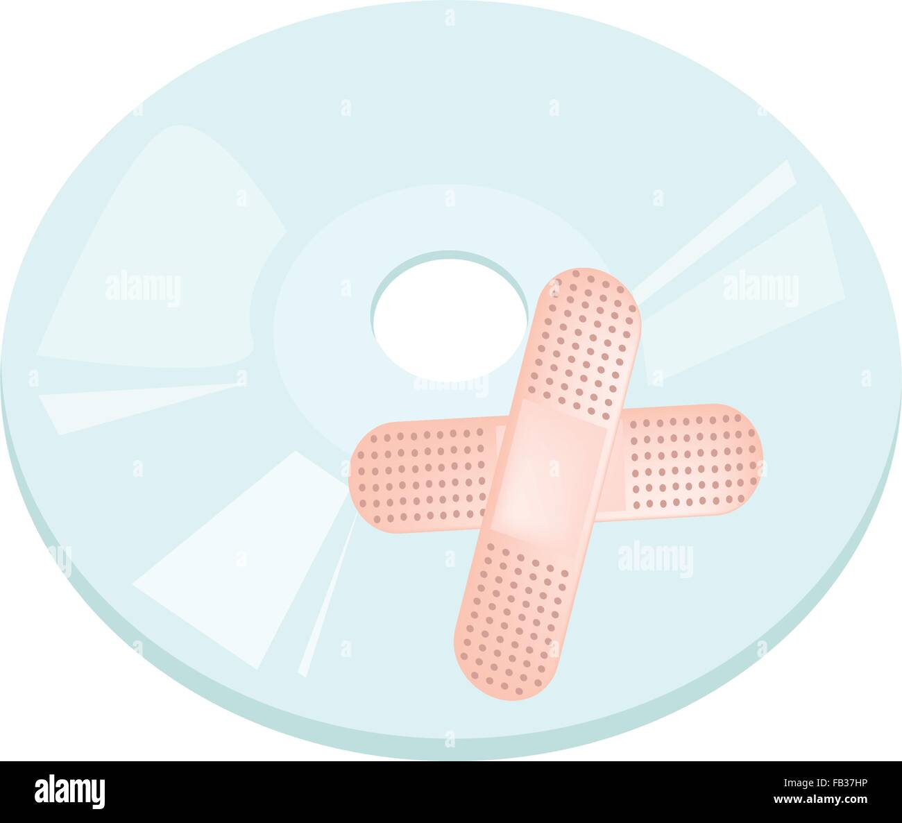 Computer and Technology, CD, DVD with Software Patch Isolated on White ...