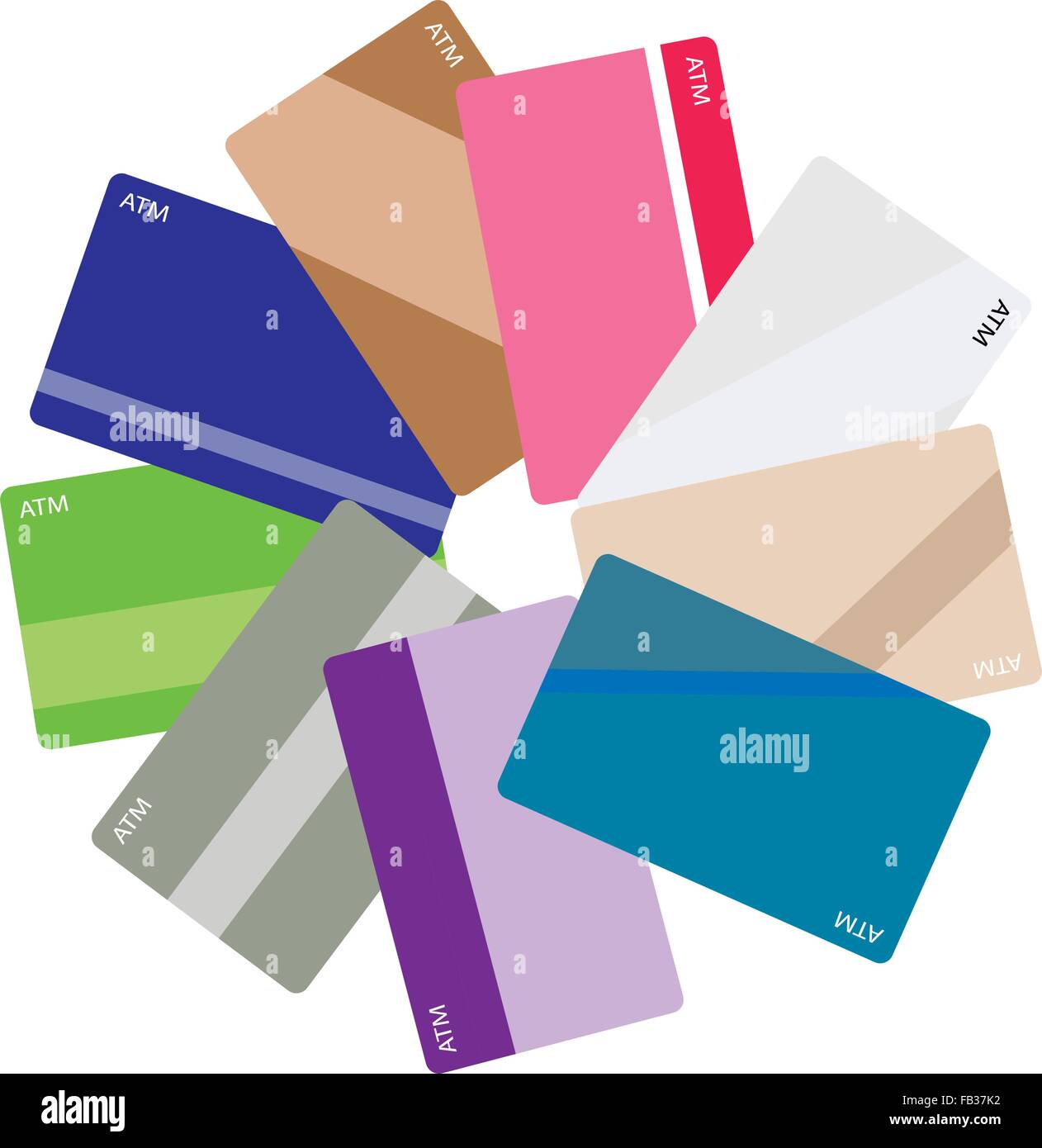 Bussiness and Financial Concepts, Stack of ATM Card and Credit Cards ...