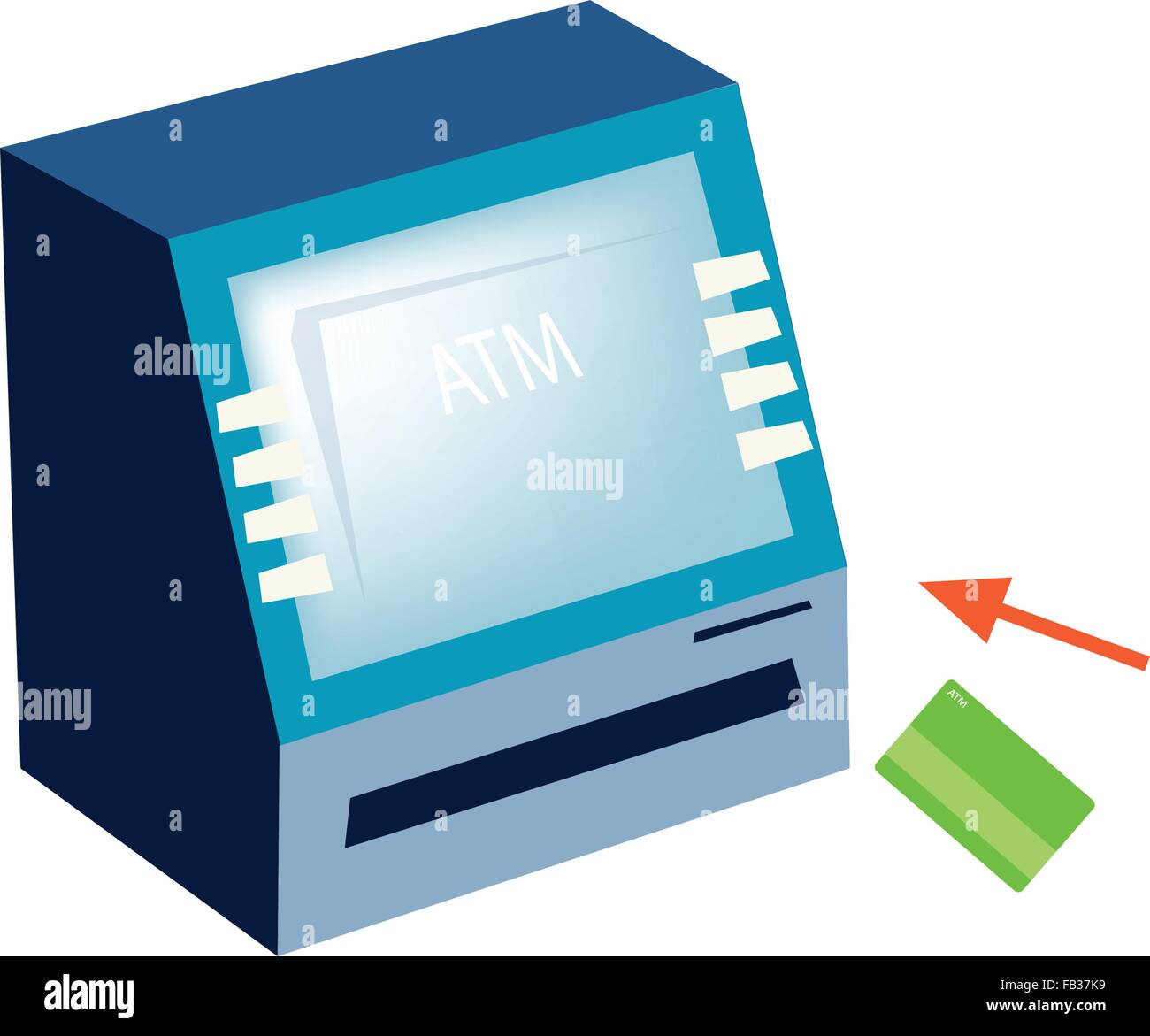 Counting cash atm Stock Vector Images - Alamy