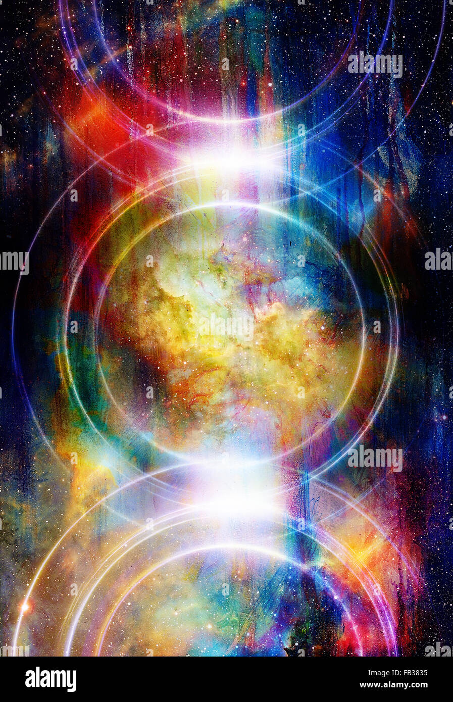 Audio music Speaker in space. Cosmic space and stars, abstract cosmic ...