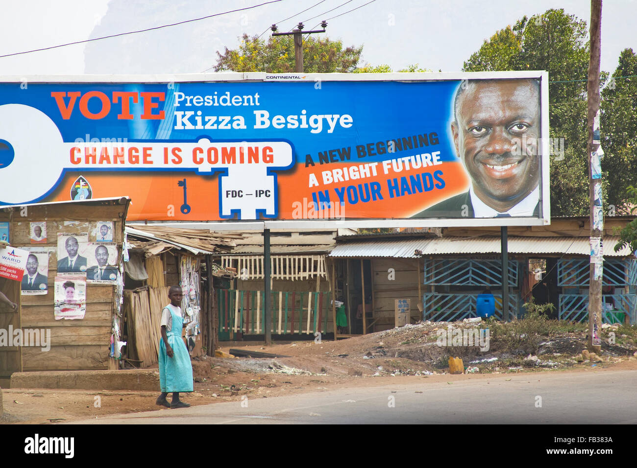 Electoral propaganda promoting Ugandan presidential candidate Kizza ...