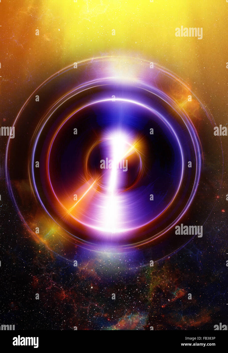 Audio music Speaker in space. Cosmic space and stars, abstract cosmic ...