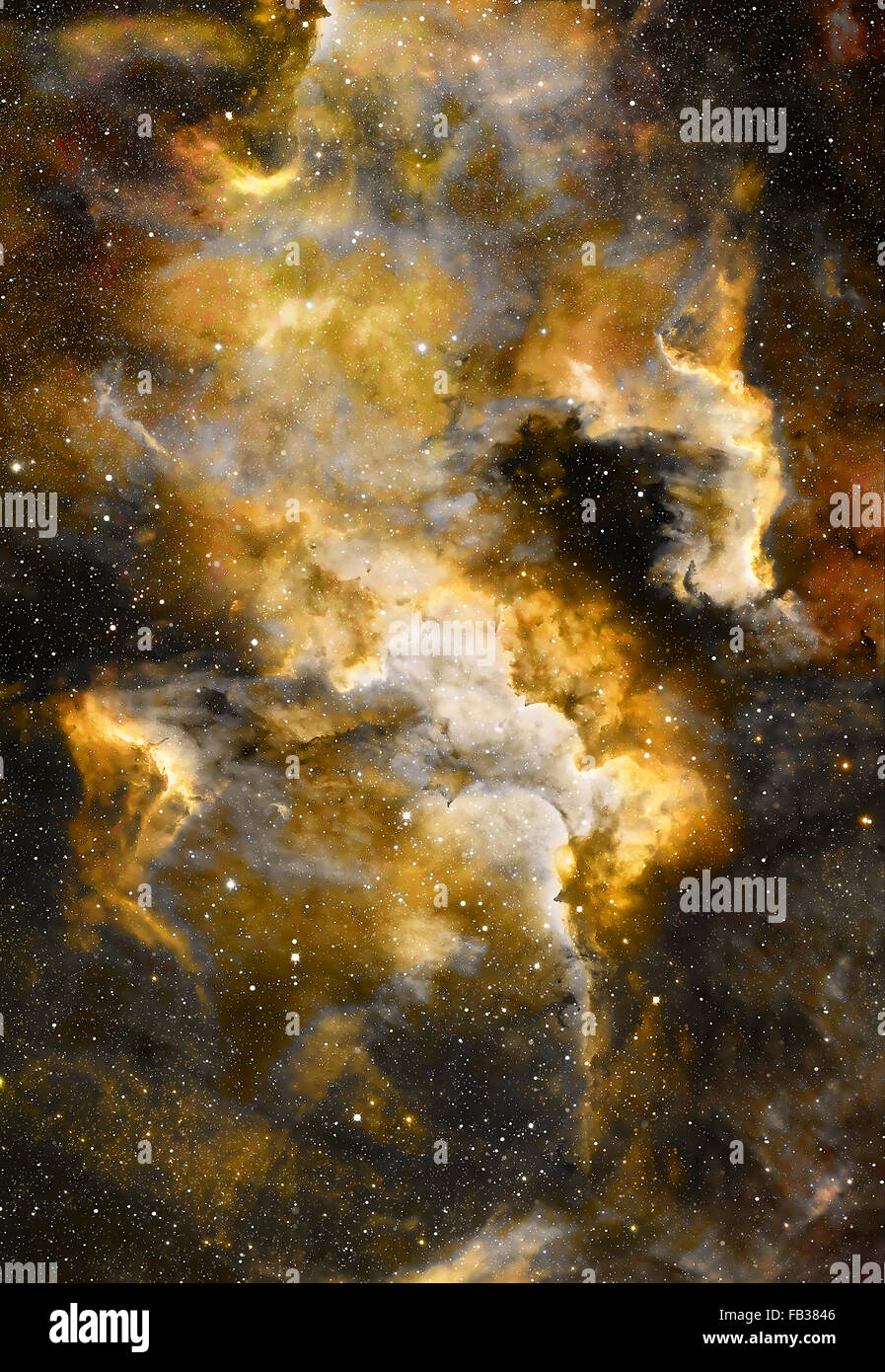 Nebula, Cosmic space and stars, blue cosmic abstract background Stock ...