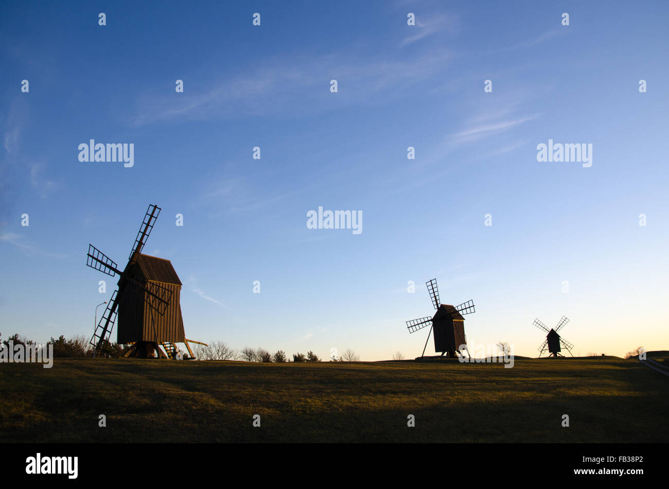 Windmills oland sweden hi-res stock photography and images - Alamy