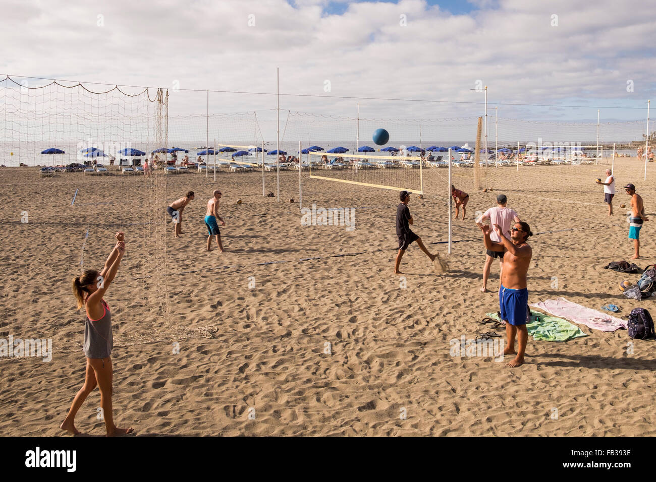 Spain beach volleyball hi-res stock photography and images - Alamy