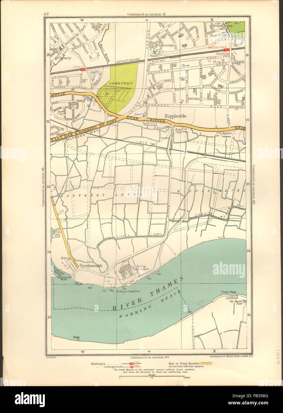 LONDON: Creekmouth, Rippleside, Upney, Becontree, Thamesmead, 1937 ...