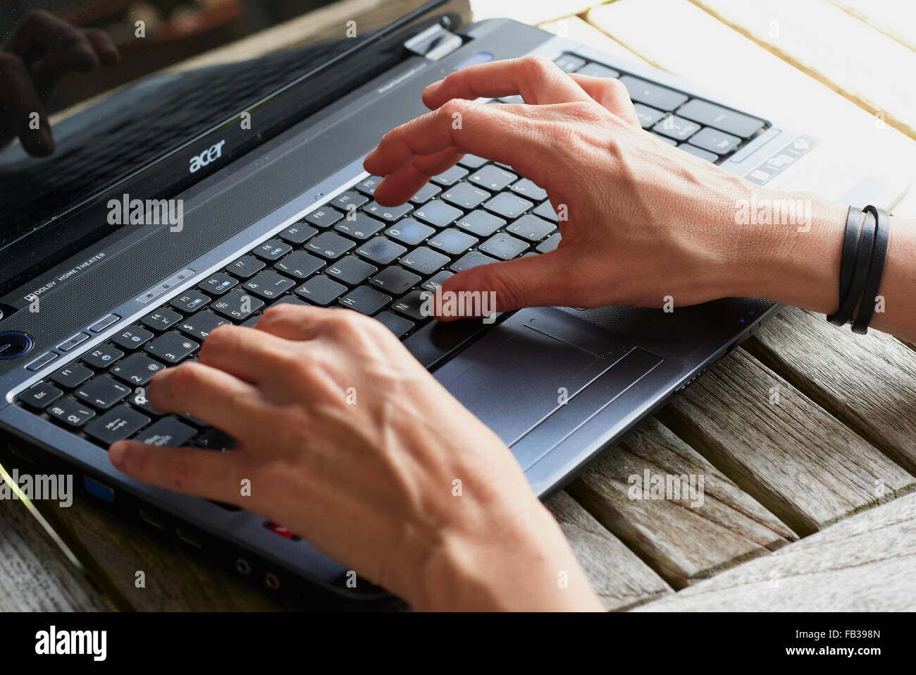 Person hands typing on keyboard hi-res stock photography and images - Alamy