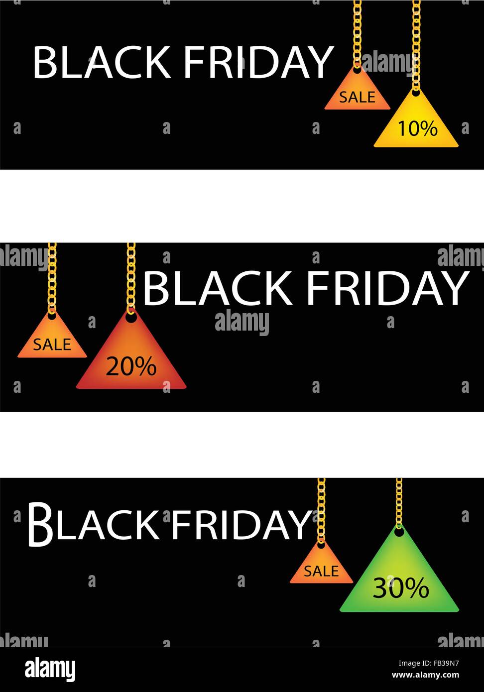 Percentages Discount Sale in Black Friday Shopping Label, Sign for ...