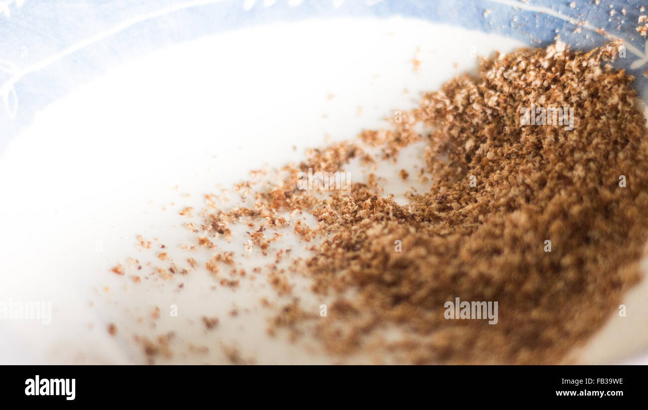 A heap of freshly grated ground nutmeg in a bowl Stock Photo - Alamy