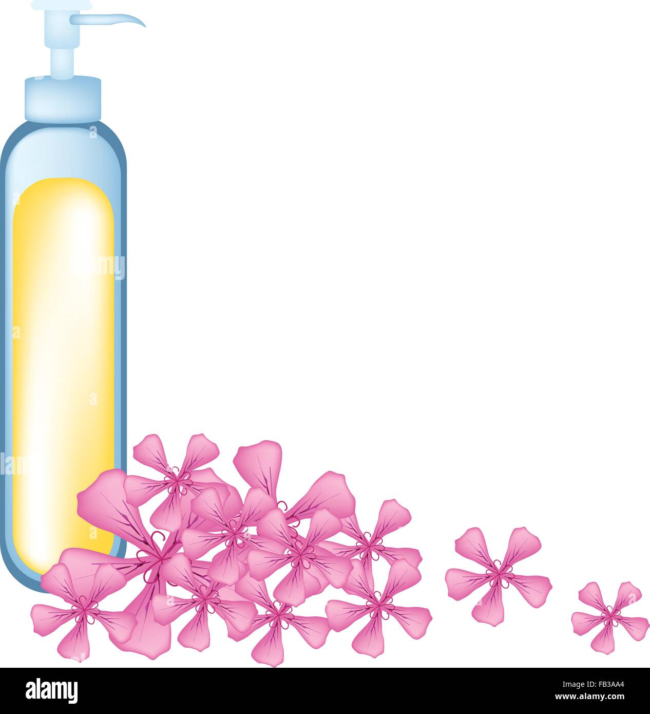 Beautiful Flower, Illustration of Beautiful Pink Rose Geranium Flowers ...