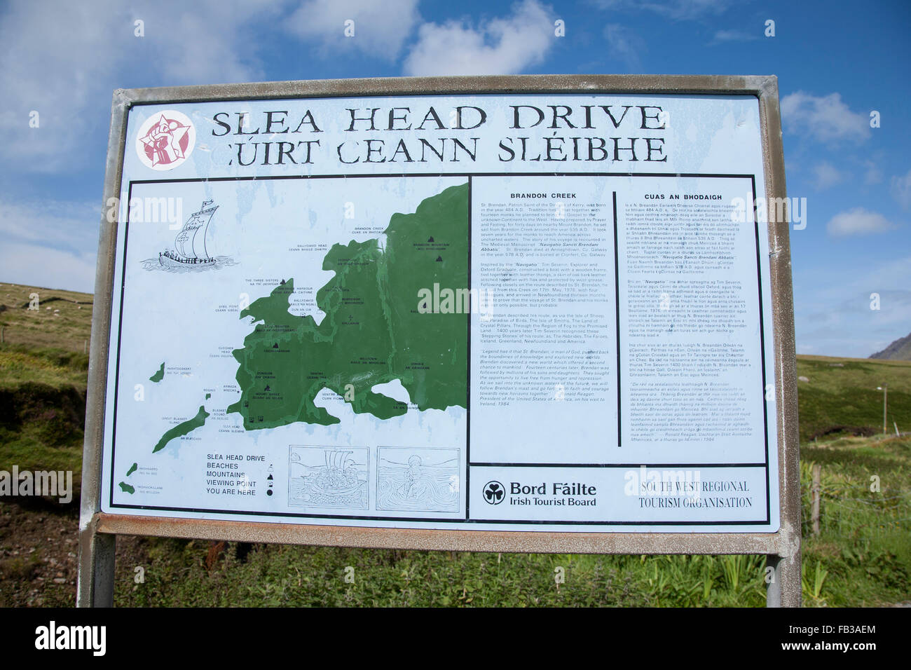 Slea Head Drive Sign, Dingle Peninsula; Ireland Stock Photo - Alamy